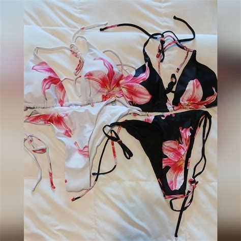 Shein Swim Set Of 2 Lily Floral Bikinis Poshmark