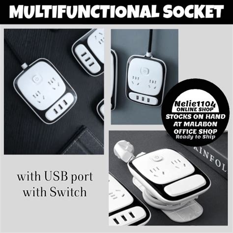 【ready Stock Local Seller】 Multifunctional Socket Adaptor With Usb