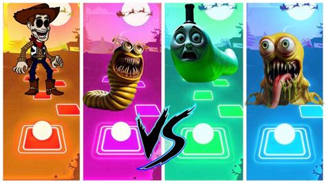 Woodyexe 🆚 Minionexe 🆚 Train Eater 🆚 Minion Monster Tiles Hop Edm Rush Gameplay 🎶who Is Best