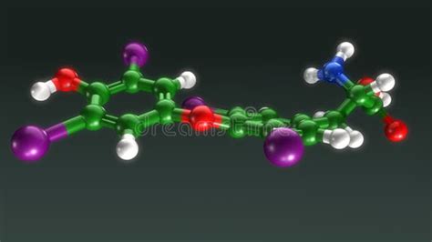 Estrutura Do Thyroxine Ilustração Stock Ilustração De Orgânico 84218075