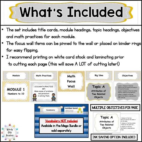 Engage Ny Kindergarten Math Focus Wall Headings Grey Module 1