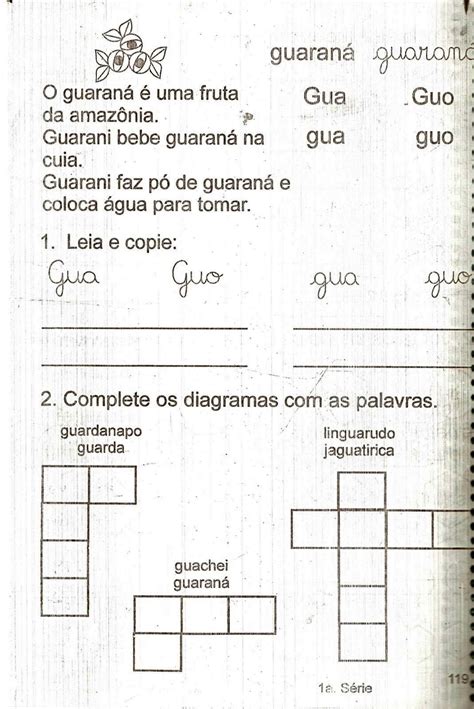 Atividades Gua Gue Gui Guo Retoedu