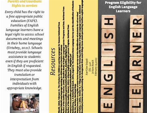 My Project Topic Program Eligibility For English Language Learners Resources