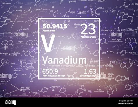 Vanadium Chemical Element With First Ionization Energy Atomic Mass And