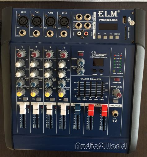 Professional Audio Powered Amplifier Mixer 4 Channels 5 Graphic Eq ...