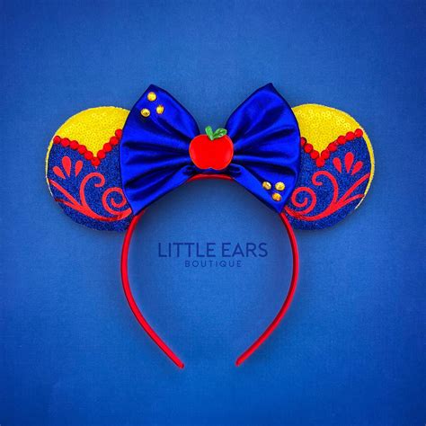 Snow White Mickey Ears Mouse Ears Headband Little Ears Boutique