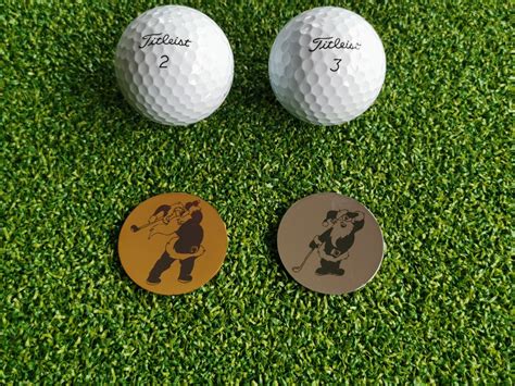 Personalised Polished Stainless Steel Golf Ball Markers 2 Sizes With