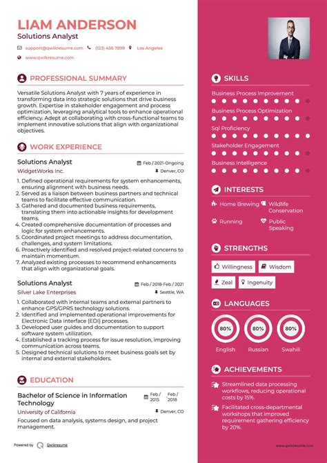 10 Solutions Analyst Resume Samples And Templates For 2025