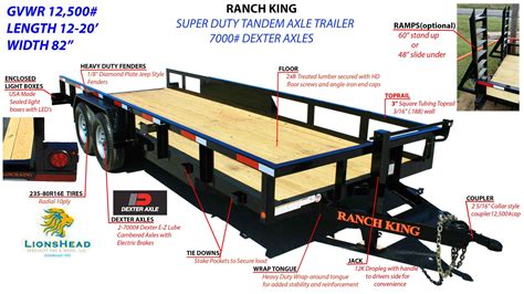 Ameritrail Tc16610 90e Trailer Double Axle 16′ North Main Tool Rental