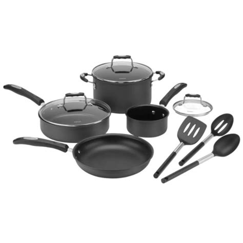 Cuisinart 11 Piece Black Stainless Steel Cookware Set For 40 Clark Deals