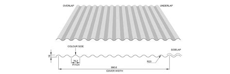 Corrugated Metal Profile Corrugated 13 3 Profile Plain Galvanised
