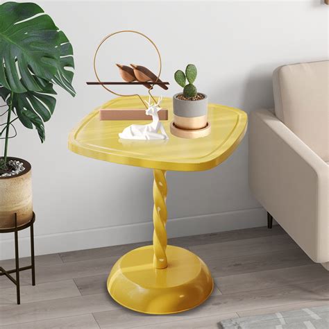 Sofa Side Table Square Bedside Table Corner Table Pvc Lightweight Small Home Storage Side