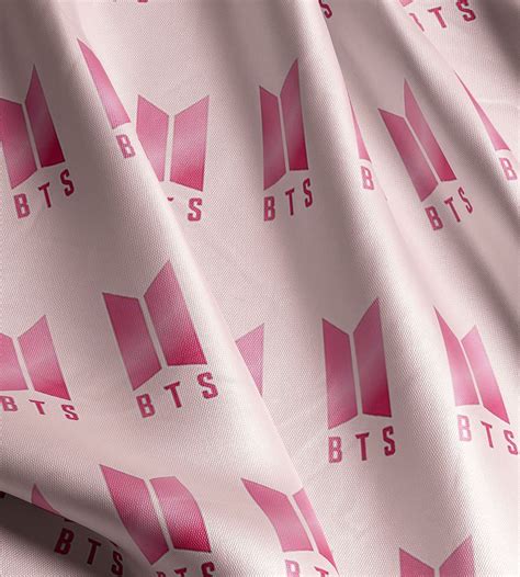 Pink Bts Logo Fabric