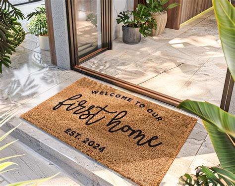 Custom Initial Realtor Doormat Simple Monogram Door Mat