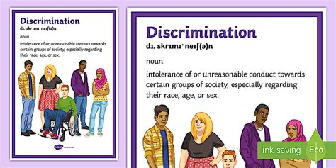 Discrimination Definition A4 Display Poster Teacher Made