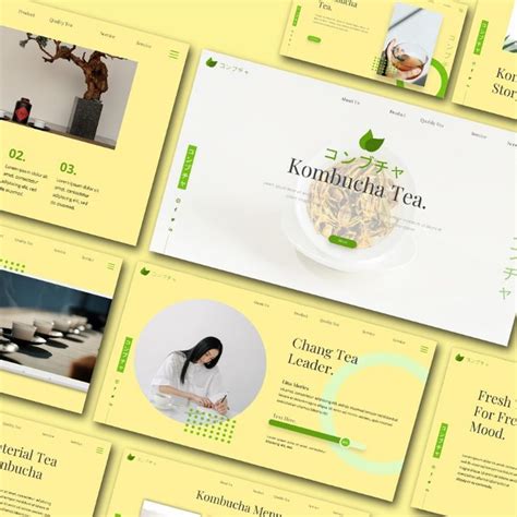 Kombucha Tea Powerpoint Template Powerpoint Template