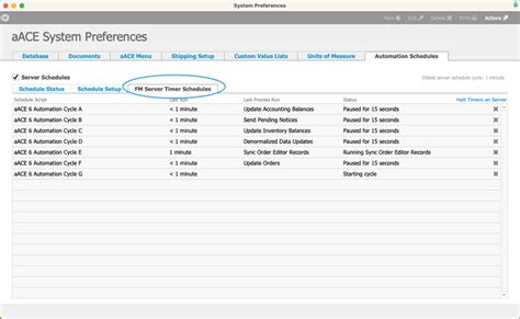 Configuring Automation Schedules Aace 6