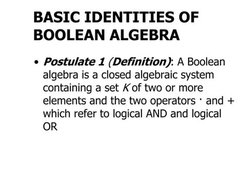 Introduction To Boolean Algebrappt