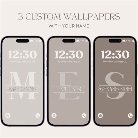 Wallpaper Iphone Initial Etsy