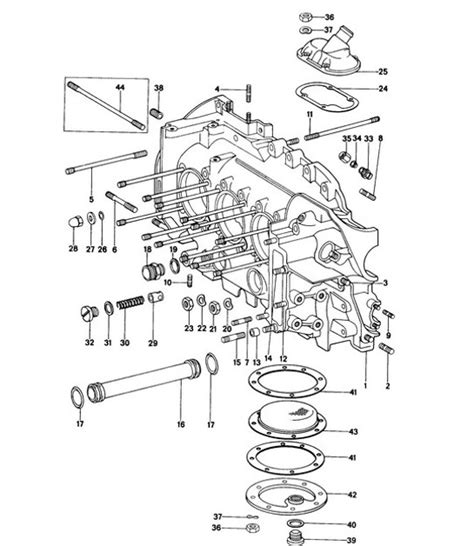 Crankcase Left 914 6 1970 76 Porsche Parts Diagrams Design 911