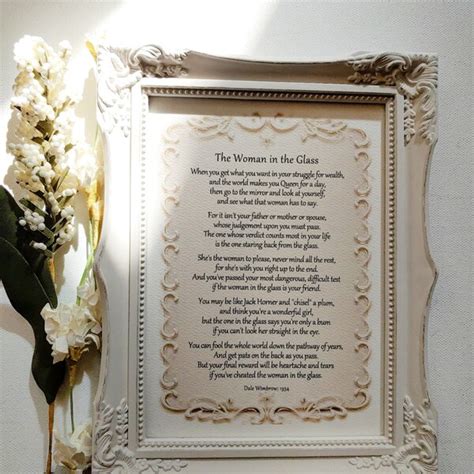 Woman In The Glass Poem Etsy