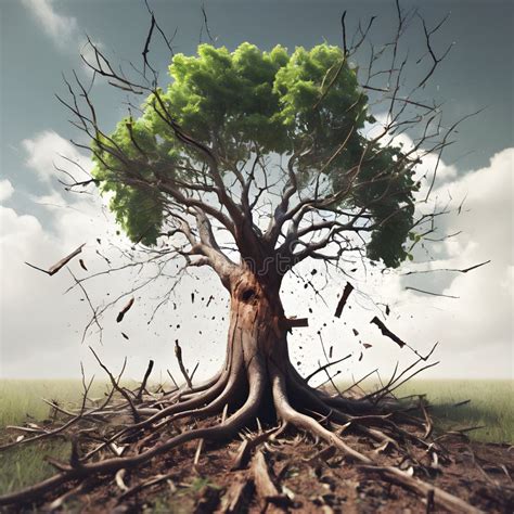 Tree Breaks Free Stock Illustration Illustration Of Nature 312730947