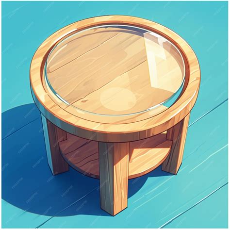Elegant Glass Side Table With Shelf Premium Ai Generated Vector