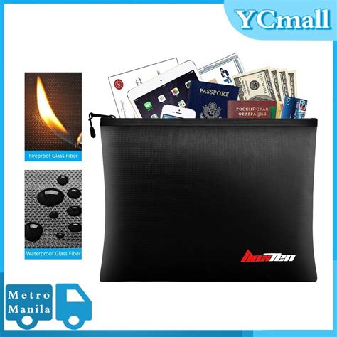 Fireproof Waterproof Document Bag Envelope File Folder Fiberglass Safe