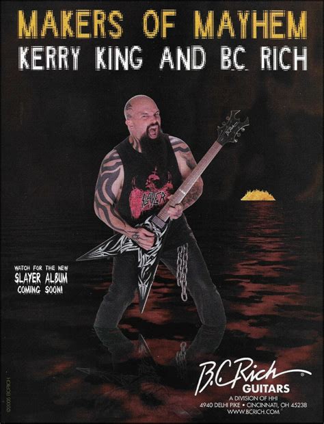 Slayer Kerry King Signature Bc Rich Warlock Guitar Advertisement 2005