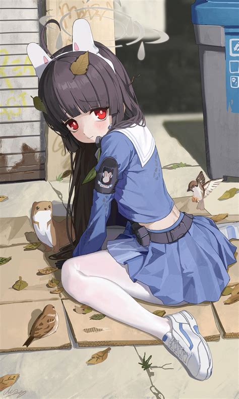 《蔚蓝档案》霞泽 美游插画 哔哩哔哩