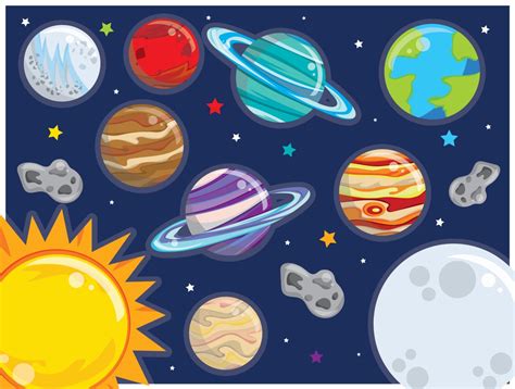 Solar System Clipart Commercial Use Planets Vector Graphics Space Clipart Kawaii Clip Art