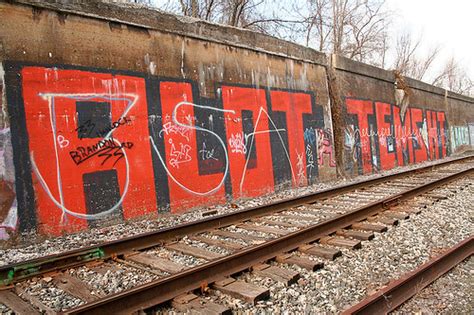 Alot Graffiti Roller Graffiti Along The Railroad Tracks In… Flickr