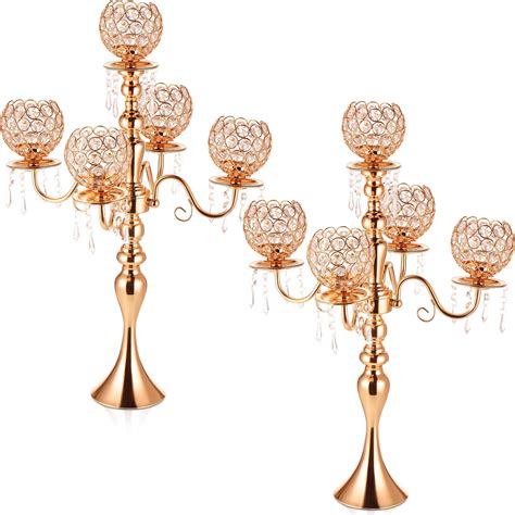 2pcs Acrylic Candelabra Centerpieces For Weddingclear