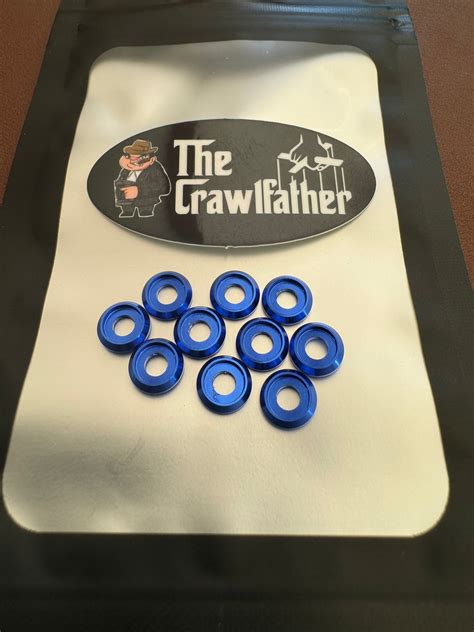 Dark Blue Anodized M3 Recessed Flat Washers The Crawlfather
