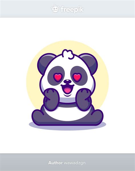 Premium Vector Cute Panda Falling In Love Cartoon Artofit