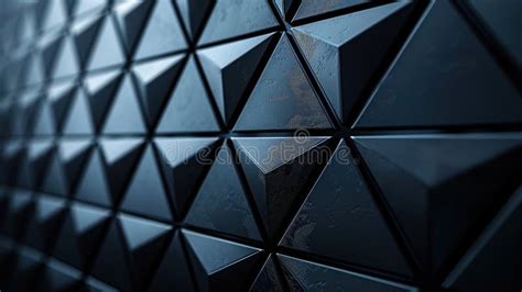 A Wall Texture That Features A 3d Triangle Tile Pattern Stock Illustration Illustration Of