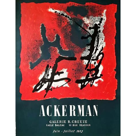 Paul Ackerman Oriignal Exhibition Serigraphy Of Paul Ackerman At The Raymond Creuse Gallery