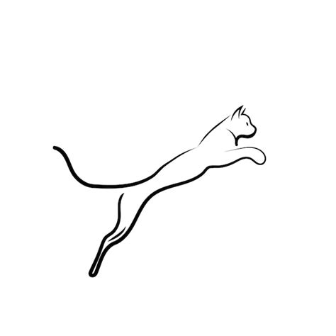Premium Vector A Black Cat Is Flying In The Air With A White Background