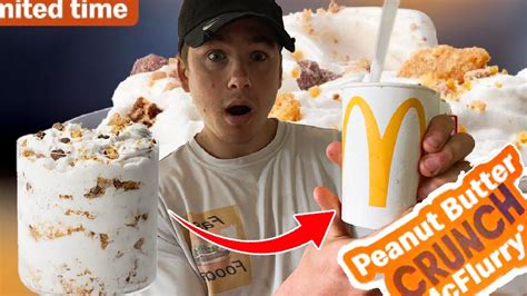 🥜🍦 Peanut Butter Party Trying The New Mcdonalds Peanut Butter Crunch