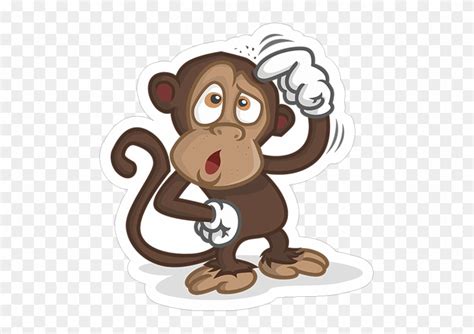 Confused Monkey Cartoon