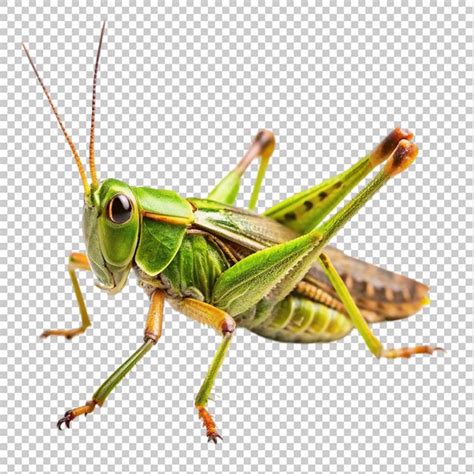 Grasshopper On White Background Premium Ai Generated Psd