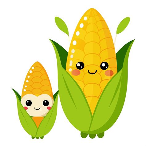 Download Corn Cute Corn Kawaii Vegetables Royalty Free Vector