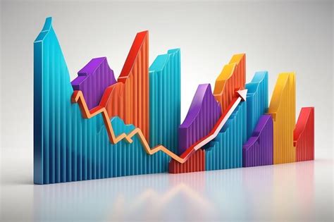 3d Illustration Inflation And Deflation Graph Premium Ai Generated Image