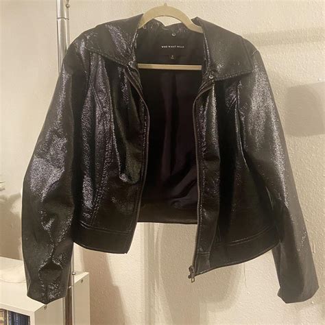 Super Cute Faux Leather Jacket Size X Fits Like A Depop