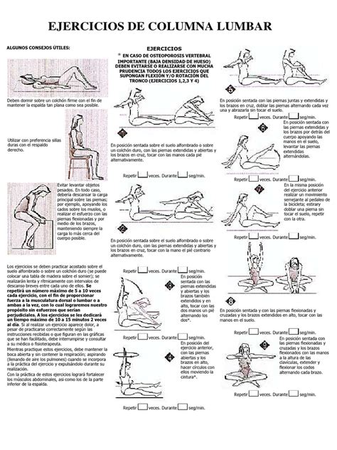 Ejercicios Para Columna Lumbar Pdf