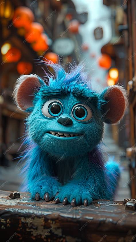 Premium Photo Cute Chibi Sully From Monsters Inc Watching One Of The