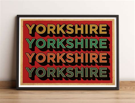 Yorkshire Poster Print Yorkshire T Yorkshire Wall Art By Magik Moments