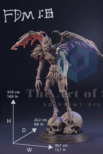 Ryuk Stl Files Ryuk 3d Model For 3d Printing Ryuk Figure Etsy
