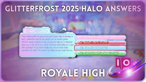 Complete 2025 Royale High Glitterfrost Halo Answers [wave 2]