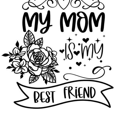 Mom And Daughter Best Friends Svg Design Etsy